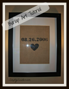 DIY Burlap Art - SimplySwider.com