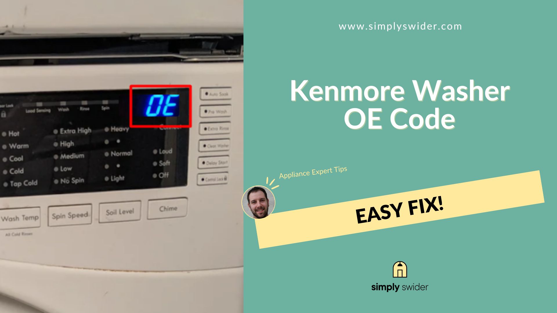 Kenmore Washer OE Code EASY SimplySwider Kenmore Washer OE Code EASY SimplySwider